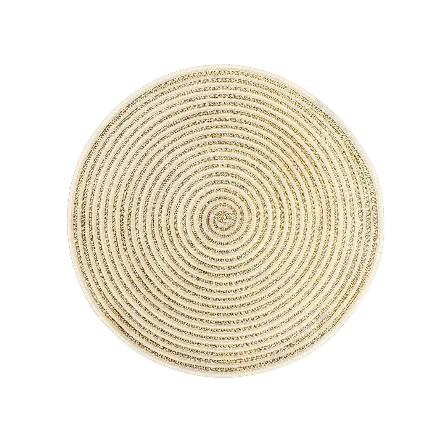 Click here for Ih Casadécor Woven Round Shimmer Placemat (Gold) -... prices