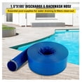 1-1/2" x 105' Discharge Hose, PVC Flat Hose for Pool & Water Transfer ...