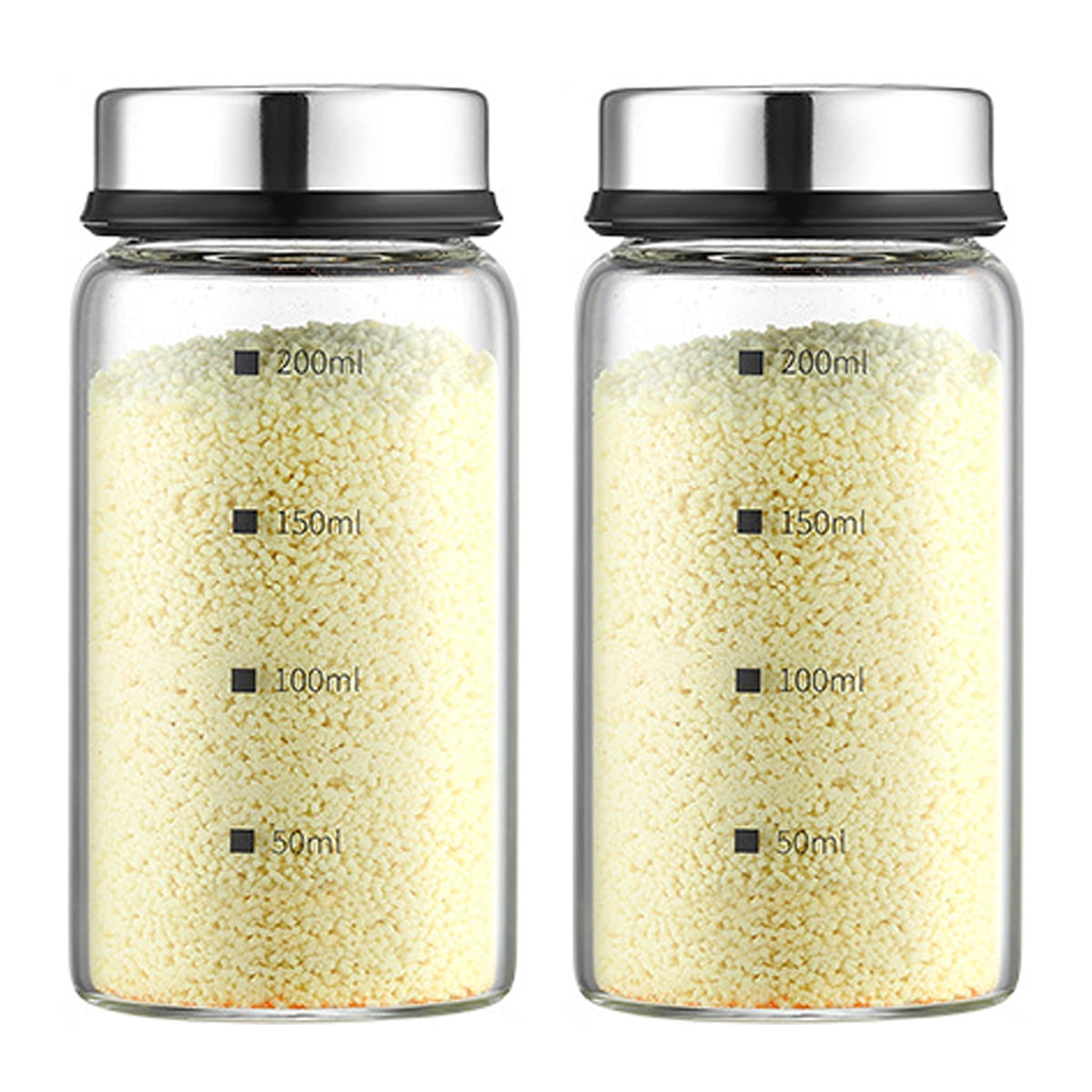 2 spice cans with twisted lids, borosilicate cans, spice cans of 200ml ...