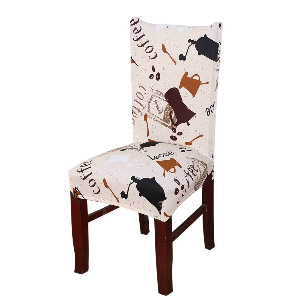 DYstyle Stretch Floral Print Short Dining Room Chair Slipcover ...