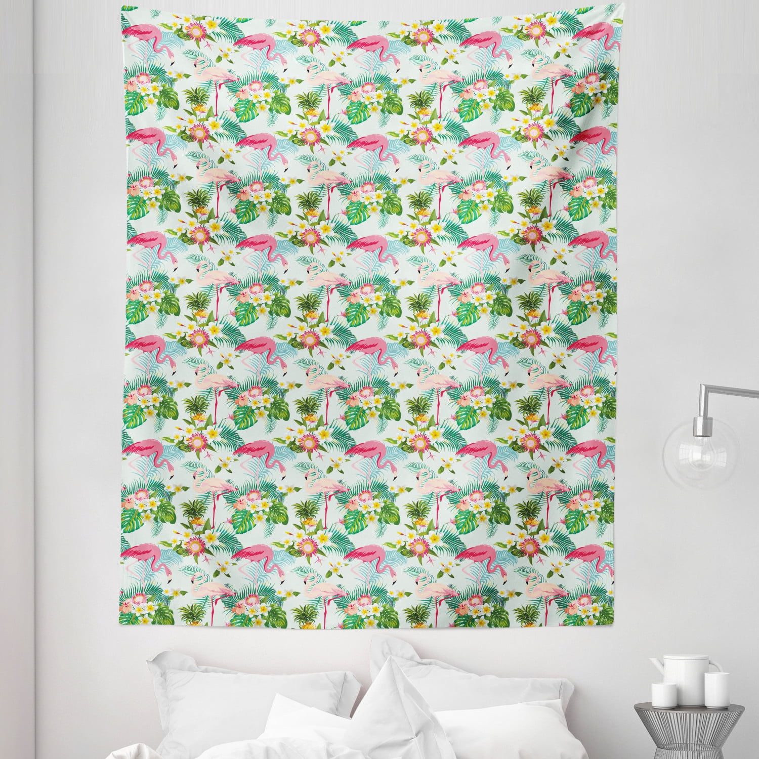 Flamingo Tapestry, Fresh Exotic Jungle Rainforest Island Climate ...