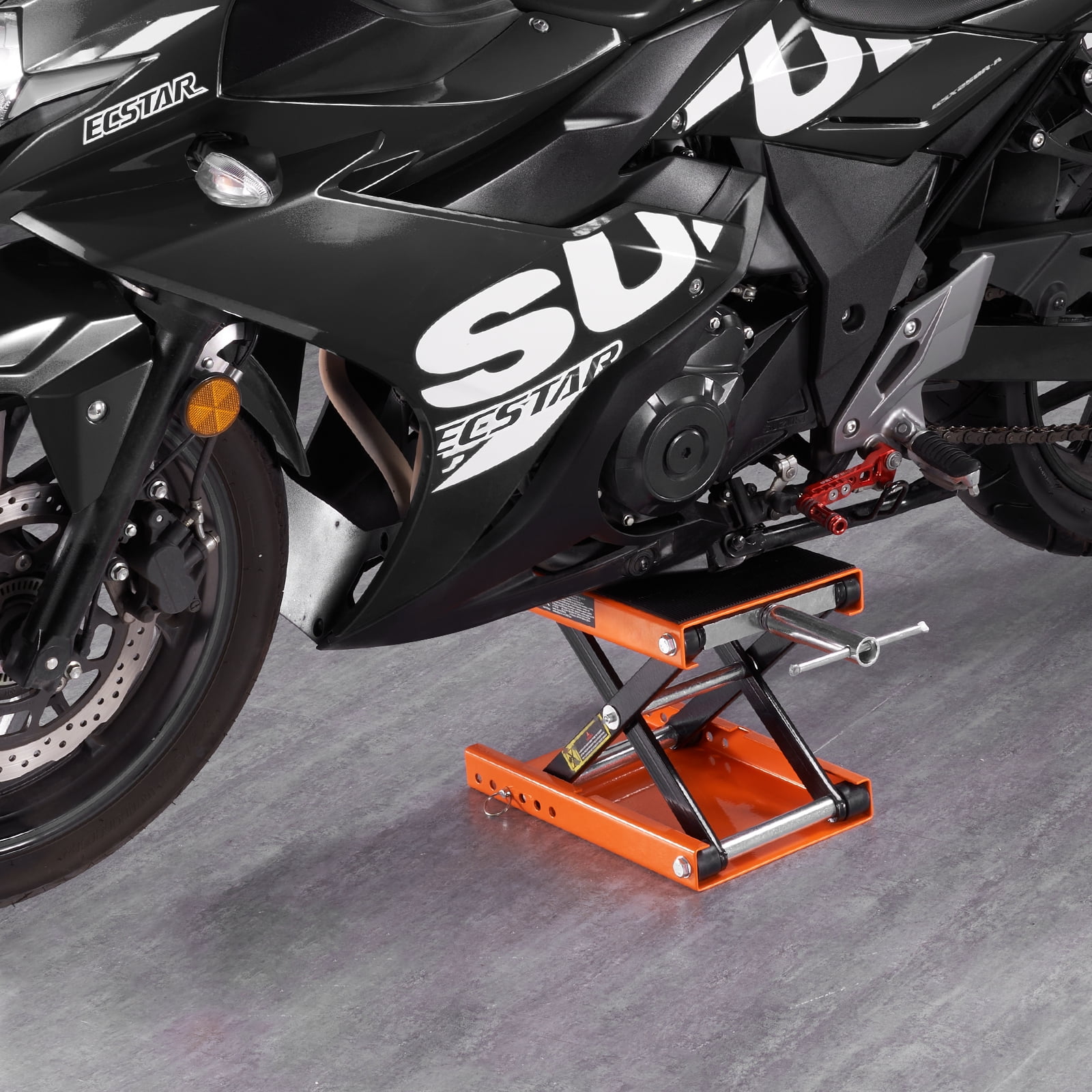 BENTISM Motorcycle Scissor Jack Lift 1100 lbs Wide Deck Hoist Stand for ...