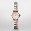 Emporio Armani Women's Retro Two-Tone Watch, Mother of Pearl Dial ...