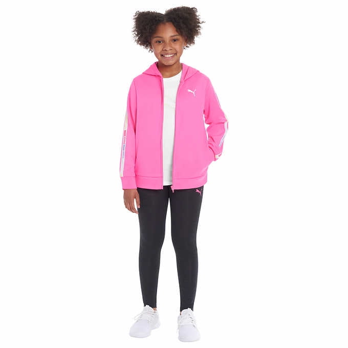 PUMA Youth 3-piece Tech Fleece Set Pink/Med - Walmart.com