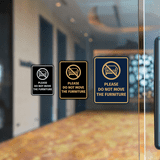 Signs ByLITA Portrait Round Please Do Not Move the Furniture Door or ...