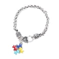 Bracelets Awareness Puzzle Enamel Charm Small Colorful Bracelet for ...