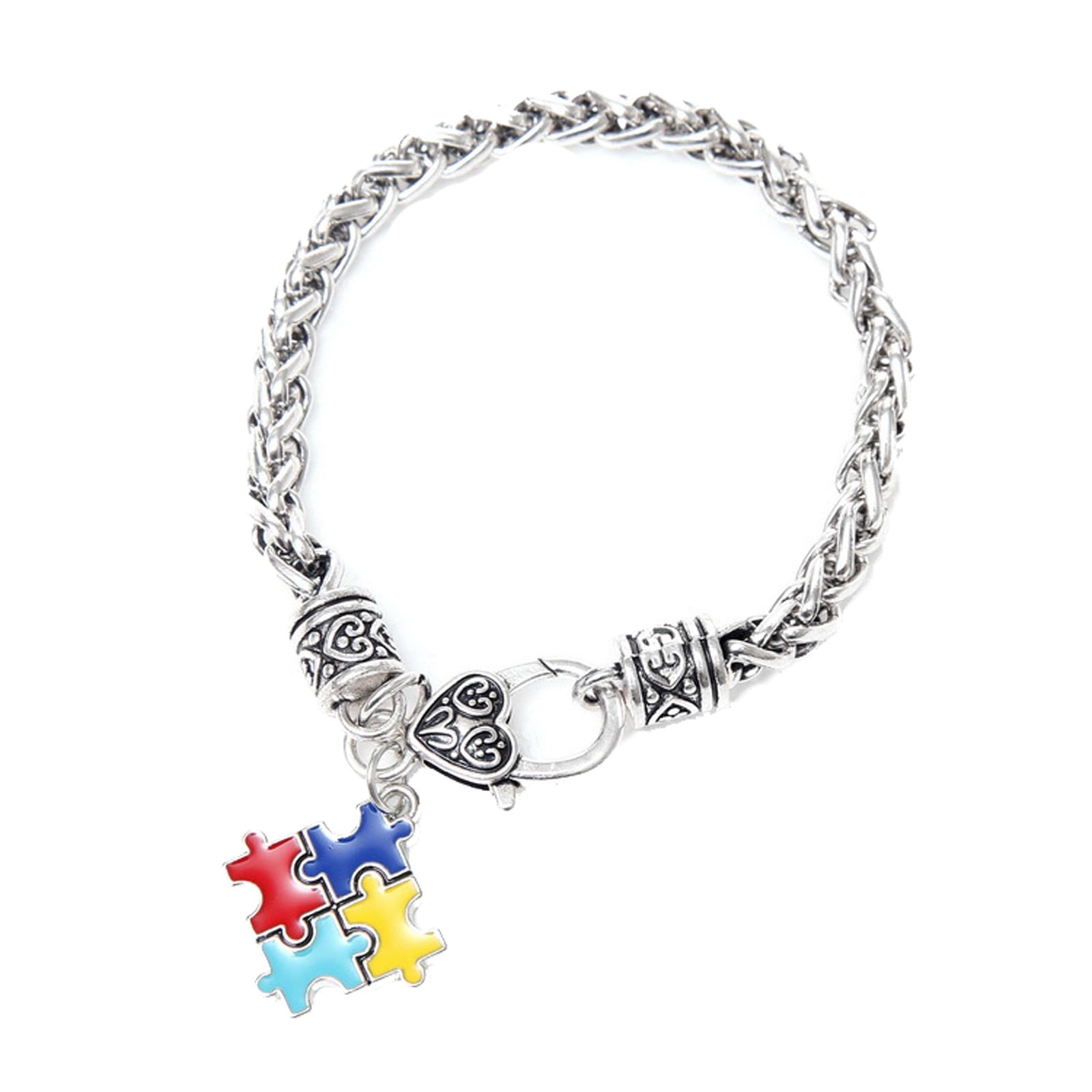 Click here for Riforla Autism Awareness Puzzle Small Charm Bracel... prices