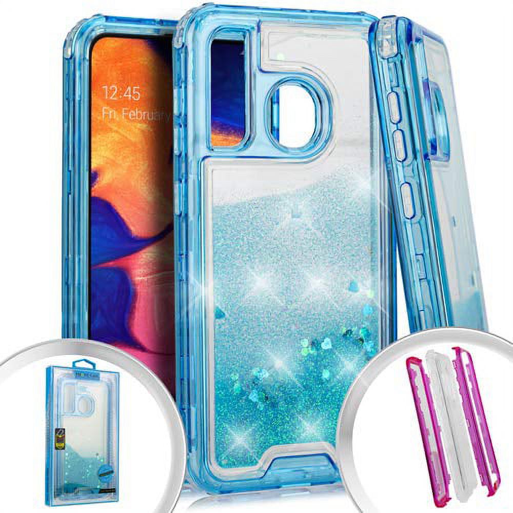 Kaleidio Case For Samsung Galaxy A20 A205 [Kleer Hybrid] Transparent 3-Piece Impact [Drop ...