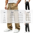 AGKIZG Solid Color Men's Summer Casual Pants Loose Straight Leg Style ...