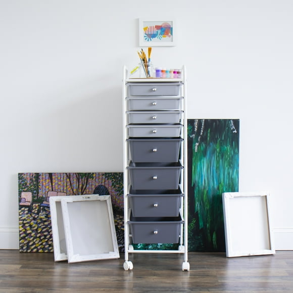 Rolling Craft Cart With Drawers