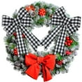 6PCS Christmas Bows Buffalo Plaid Bows White and Black Bows Fall and ...