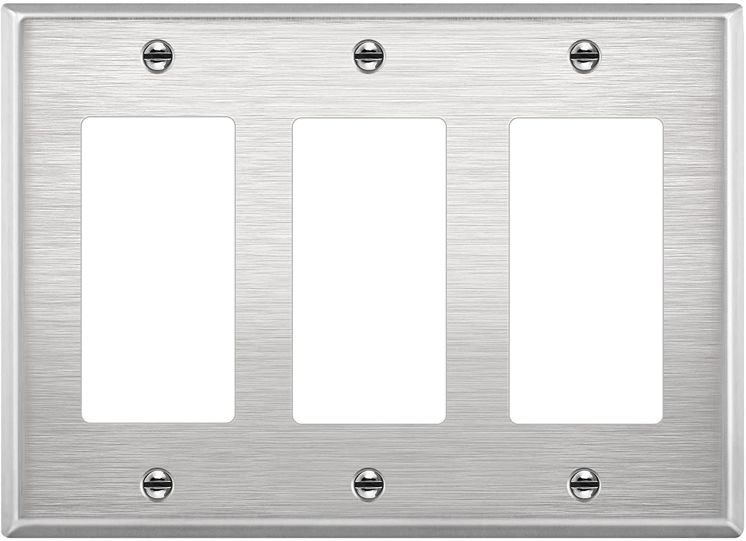 ENERLITES Decorator Switch / Outlet Metal Wall Plate, Corrosion ...