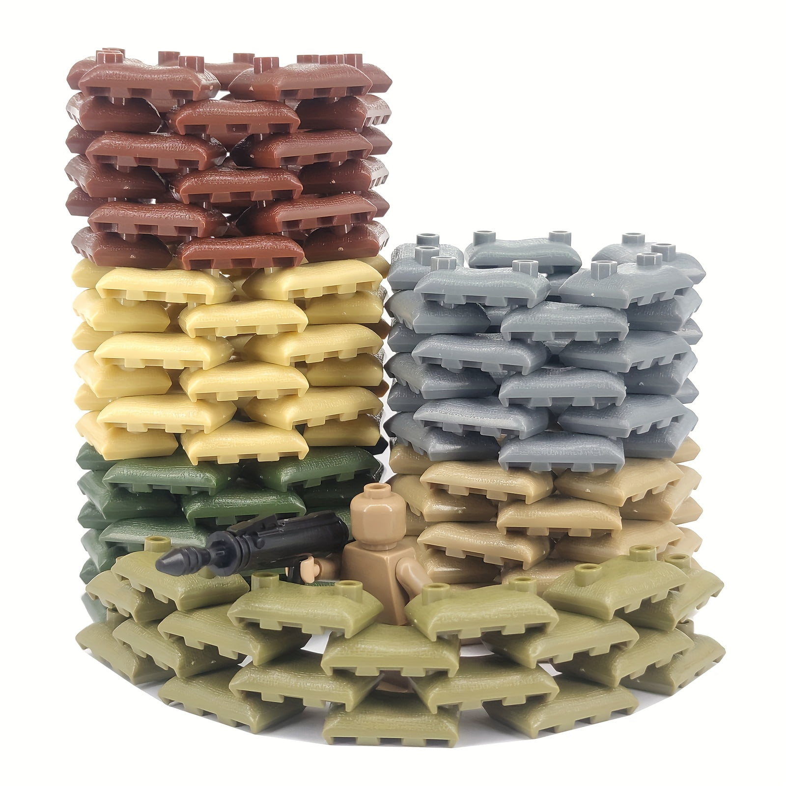 60PCS 6-Color Sandbag Building Blocks: Multifunctional Scene ...