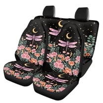 FOR U DESIGNS Dragonfly Flower Moon Star Pattern Seat Cover for Cars ...