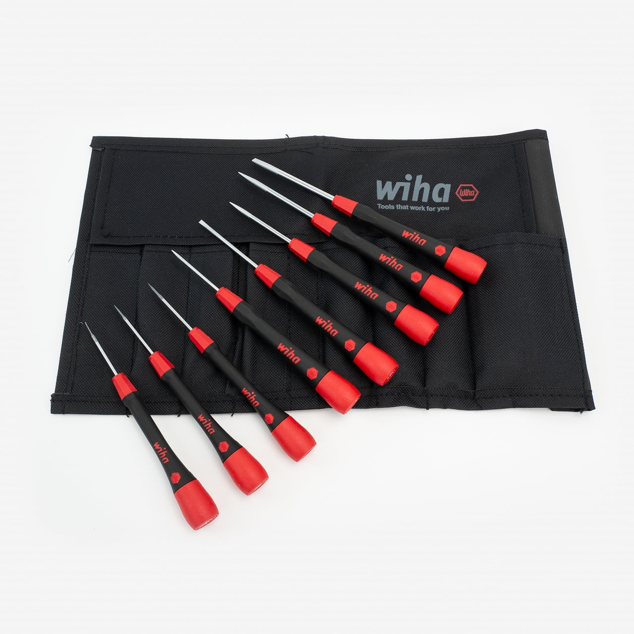 Wiha 26093 8 Piece PicoFinish Precision Slotted Screwdriver Pouch Set ...