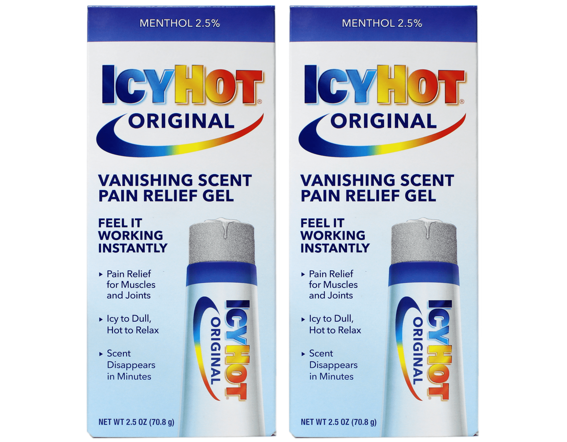 2 Pack - ICY HOT Pain Relieving Vanishing Scent Gel 2.50 oz Each ...