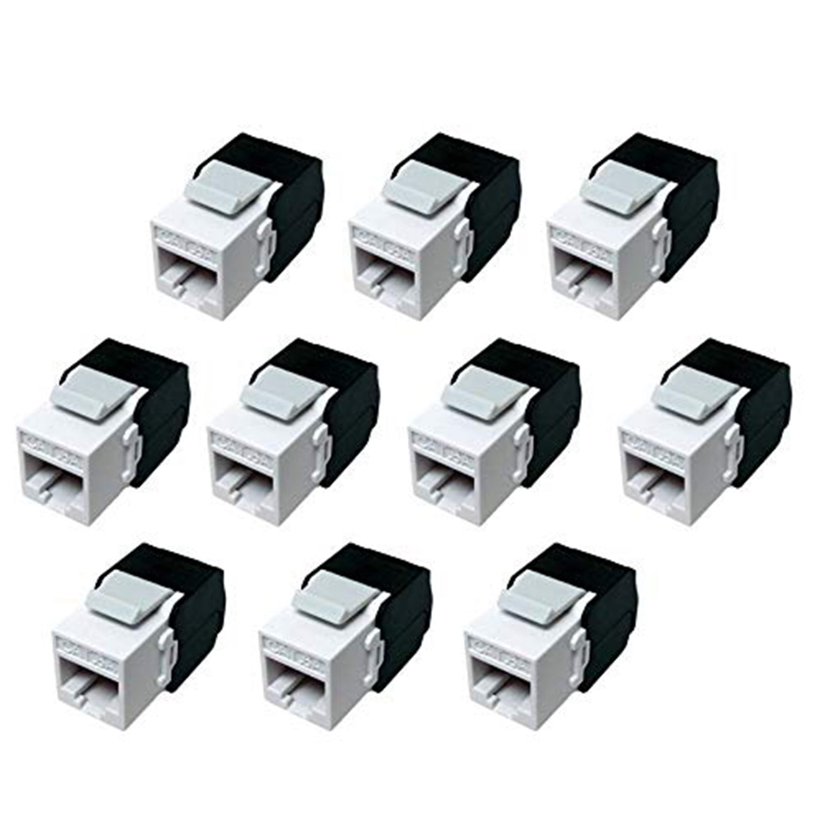 10 Pack Cat6A RJ45 Jack Cat6 Compatible 180 Degree Toolless 10-pack-cat6a-rj45-jack-cat6-compatible-180-degree-toolless