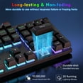 Mechanical Gaming Keyboard, RGB 104 Keys USB Wired Keyboard with Blue ...