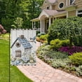 Birds and Houses Garden Flag Double Sided 12 x 18/28 x 40 Inch Yard ...