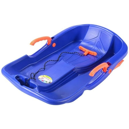 Kids Toboggan with Brakes Flexible Flying Cart Lightweight Roll Up Snow ...
