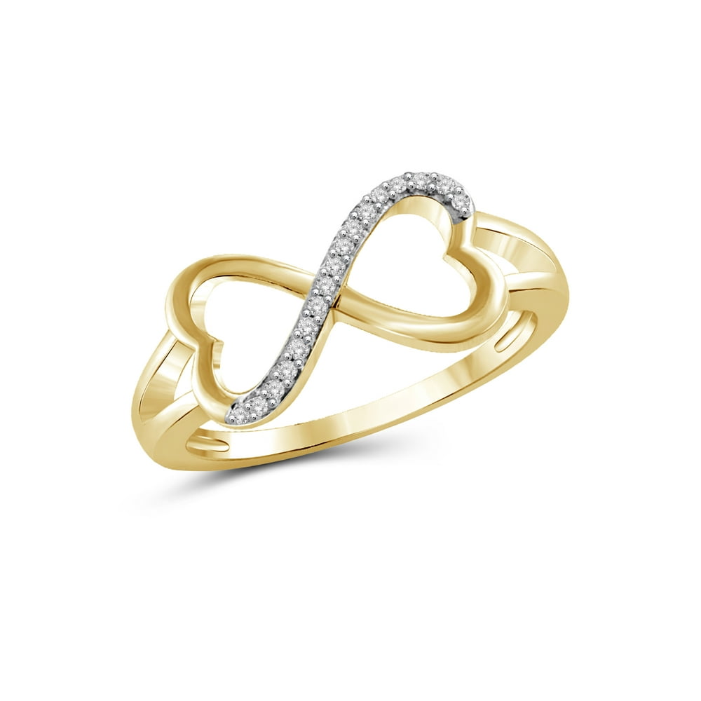 JewelersClub - White Diamond Accent 14kt Gold Over Silver Infinity ...