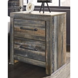 Ashley Drystan 2-Drawer Wood Nightstand with USB Charging Stations ...