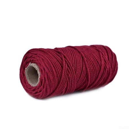 3MM 100M Natural Cotton String Twisted Cord Craft Macrame Artisan Rope ...