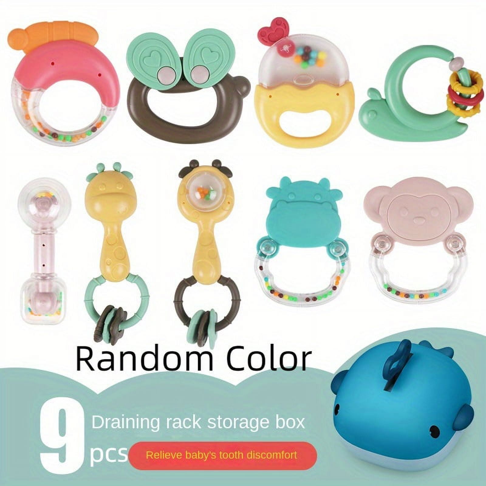 Baby Ringing Bell Toy Set Newborn Handbell Gift Box Baby Teeth Gum Bite ...