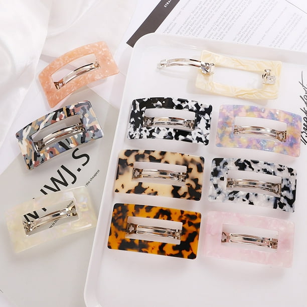 10 Pieces Acetate Hair Barrettes Skinny French Barrettes Tortoise Shell ...