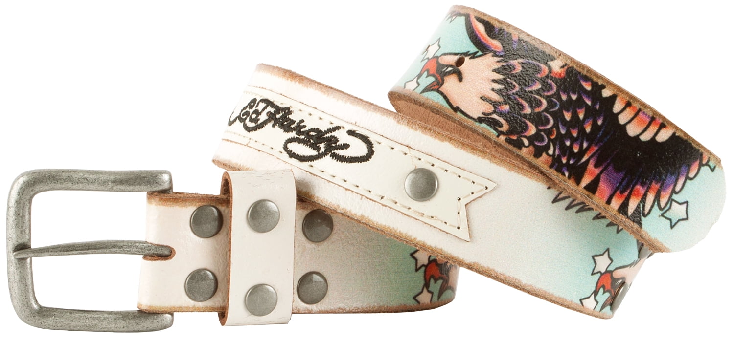 Ed Hardy EH1120K Eagle Patch Boys-Leather Belt - Walmart.com
