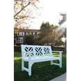 Innova Outdoor Patio 4 ft. Chippendale Cast Aluminum Park Bench - White ...