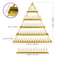 10 Set Gold Iron Nail Polish Wall Shelves, 5 Tier Triangular Rack ...