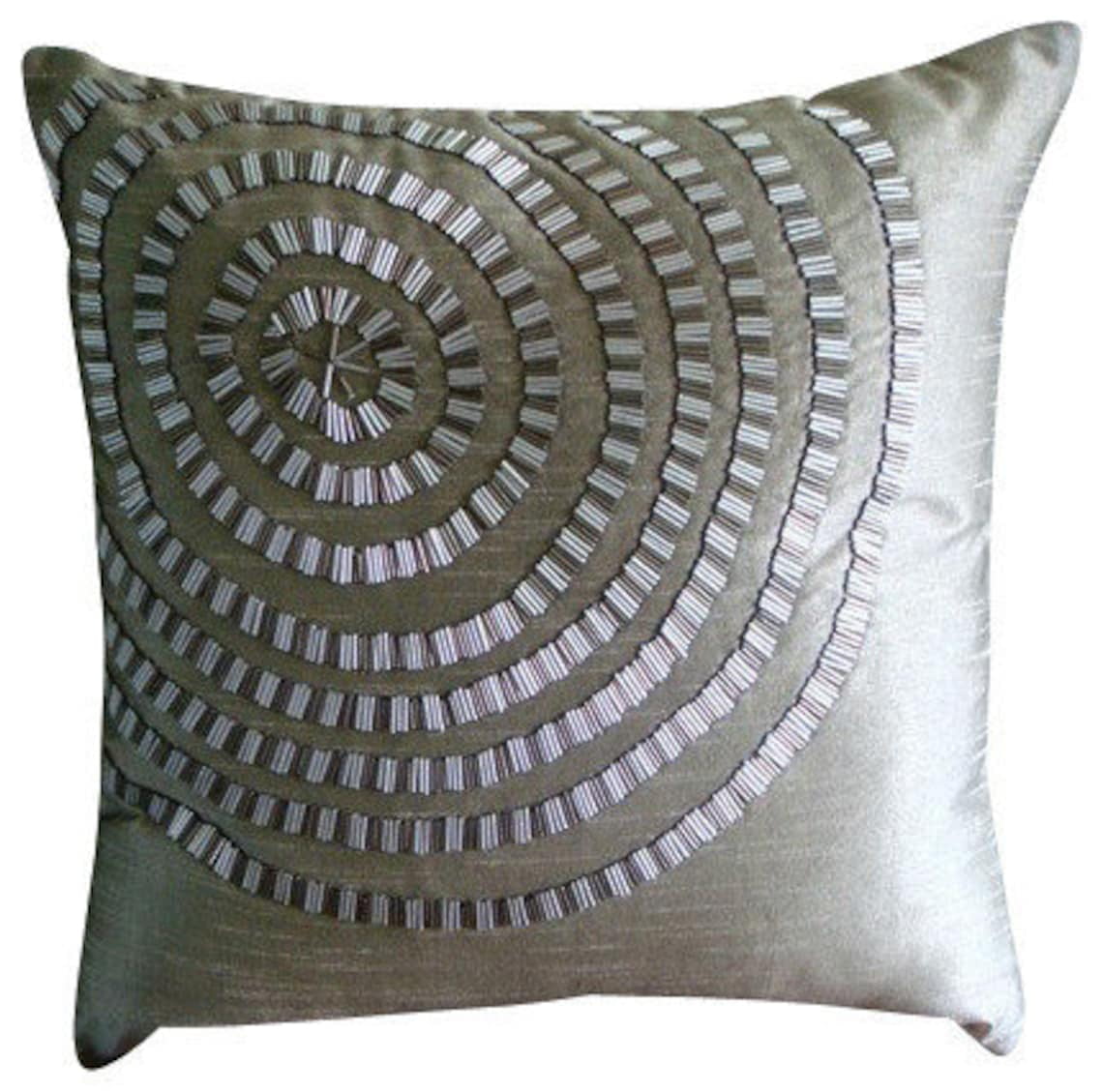 Pillow Cover, Pillow Cover 24x24 Grey, Designer Grey Pillow Shams ...
