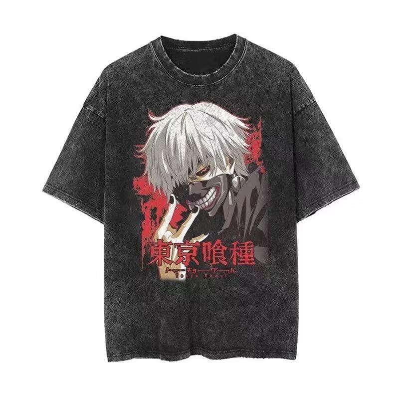 Click here for Fengzan Tokyo Ghoul T-Shirt Vintage Washed Men Wom... prices