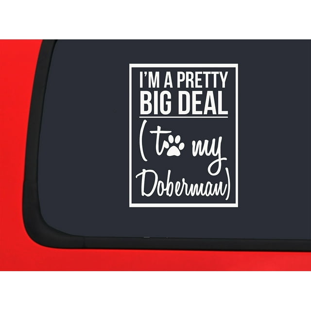 Car Sticker Dog Shirt Doberman Paw Print Funny Dogs Car Window Decal ...
