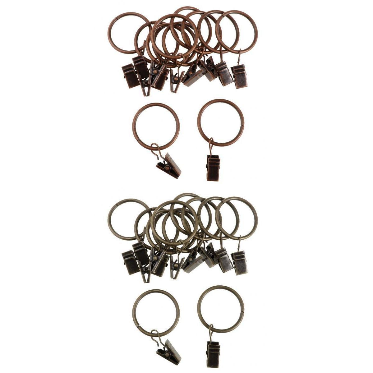 Clips Con Anillos Para Cortinas De 24 Piezas Conjunto Anillos Cortinas ...
