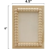 Creative Hobbies Unfinished Wooden Beaded Picture Frame | Paint or ...
