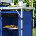 Outsunny Camping Kitchen Table, Portable Folding Camp Kitchen, Aluminum ...