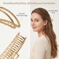 6 Pack Gold Metal Hair Clips - 4 Inch Large Jaw Clips for Women, Strong ...