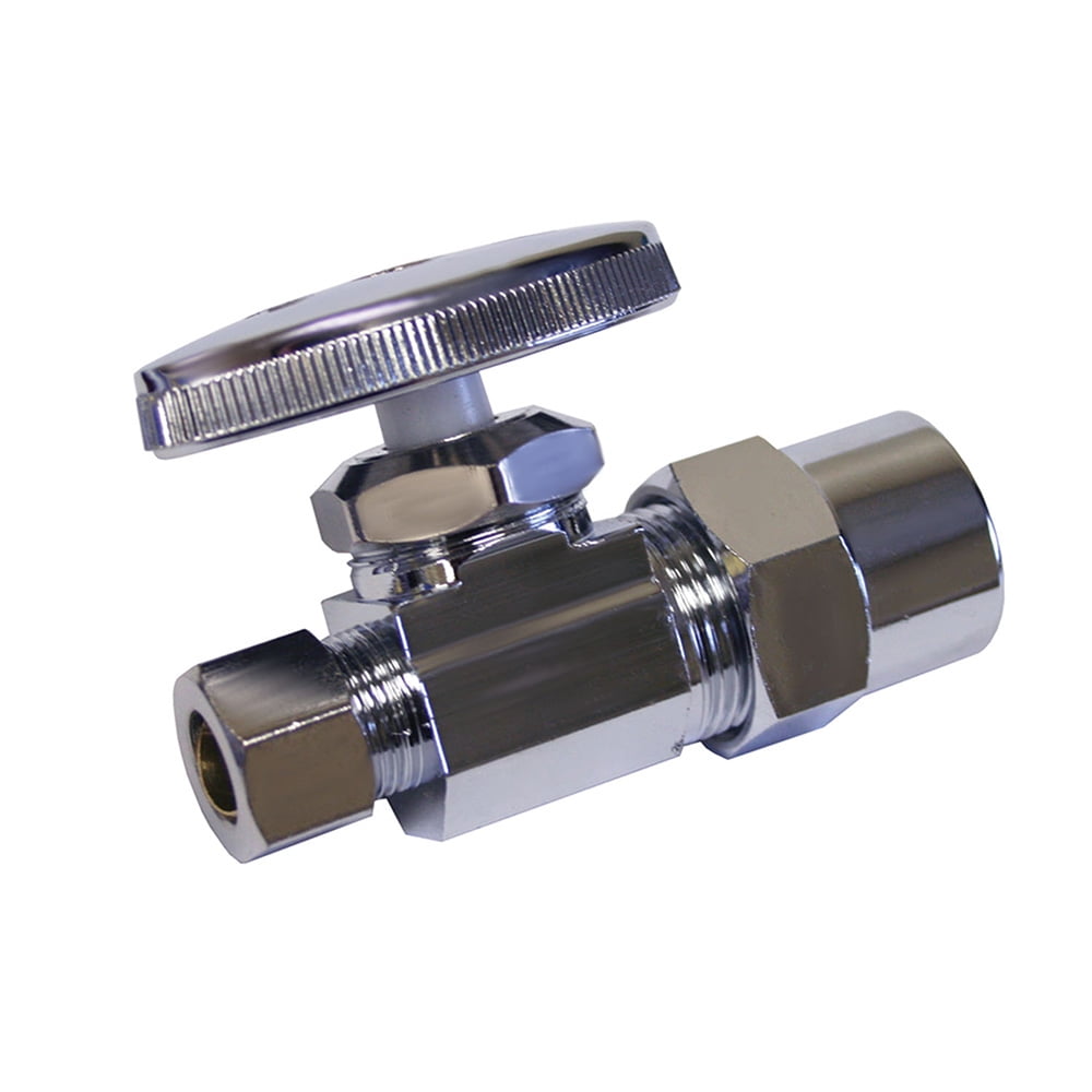 1/2 CPVC x 3/8 Chrome Plated COMP 180 Supply Stop, Straight ,PartNo ...