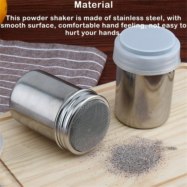 Stainless Steel Spice Shaker Powder Storage Boxes Seasoning Jar Cans ...