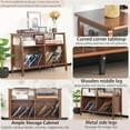 Large Record Player Stand, Turntable Stand Table with Display Shelf ...