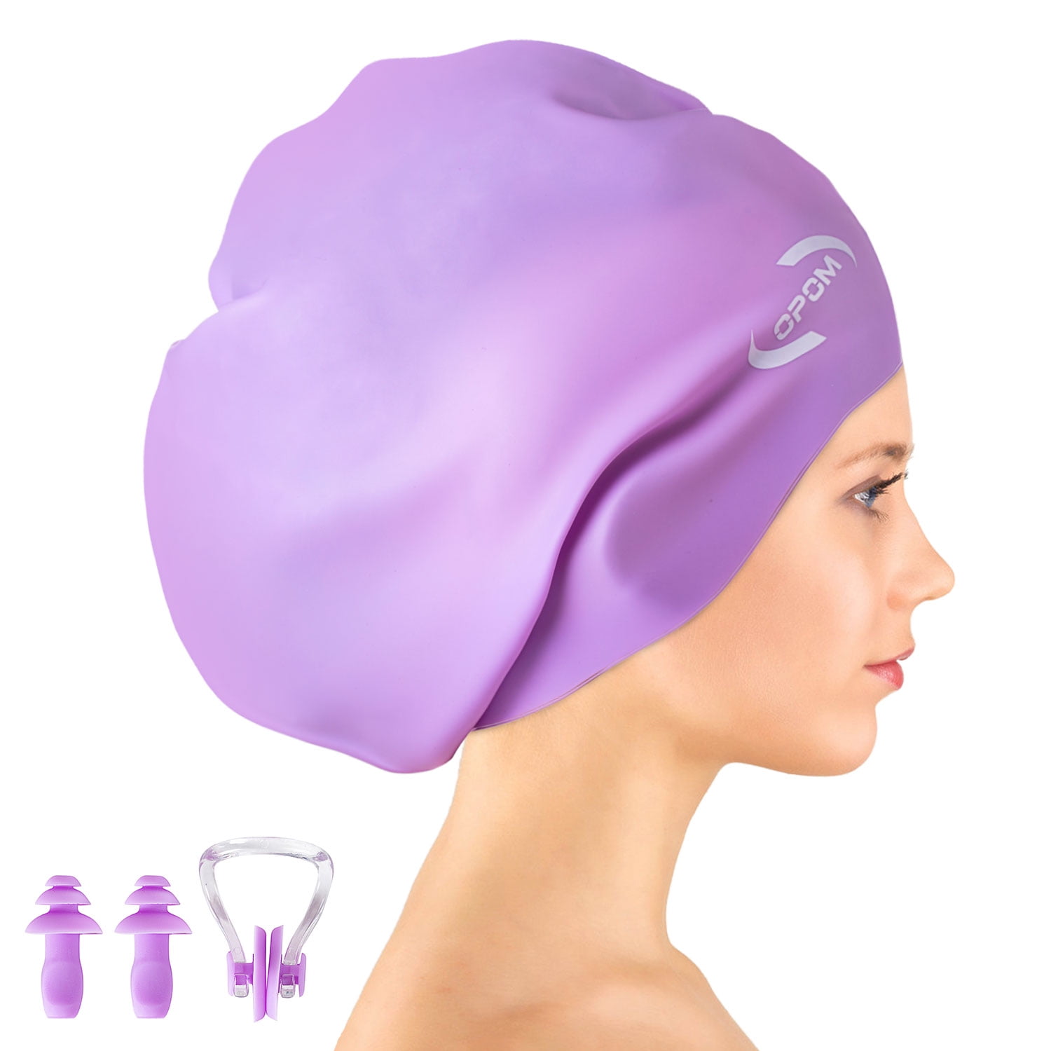 Opom Extra Large Swim Cap,Waterproof Swiming Hat Anti-Silp Bathing Cap ...
