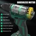 20V Cordless Brushless Power Drill Set with 2 and ,3/8-Inch Chuck Drill ...
