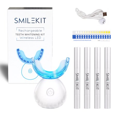 Teeth Whitening Kit With LED Blue Light Portable Teeth Whitening Gel ...