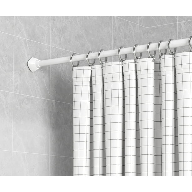 Oxdigi Shower Curtain Rod Adjustable Tension Rod 45-72 Inches White ...