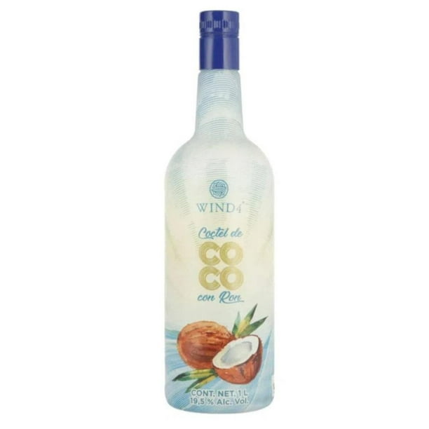 Pack de 4 Coctel Wind 4 De Coco Con Ron 1 L Wind De Coco Con Ron ...