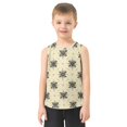 Black Abstract Flower Pattern Vest Undershirt Tank Top Sleeveless Quick ...