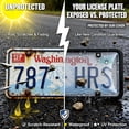 2-Pack License Plate Cover Frames Protector Combo, Clear Plate Frame ...