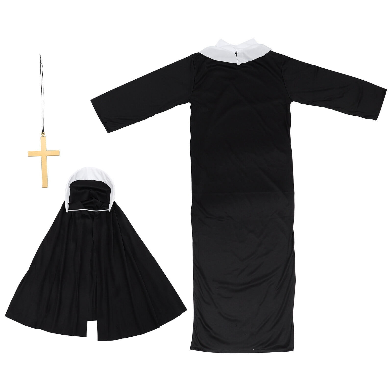 1 Conjunto de Halloween Adult Nun Disfraz Creative Cosplay Cosplay ...